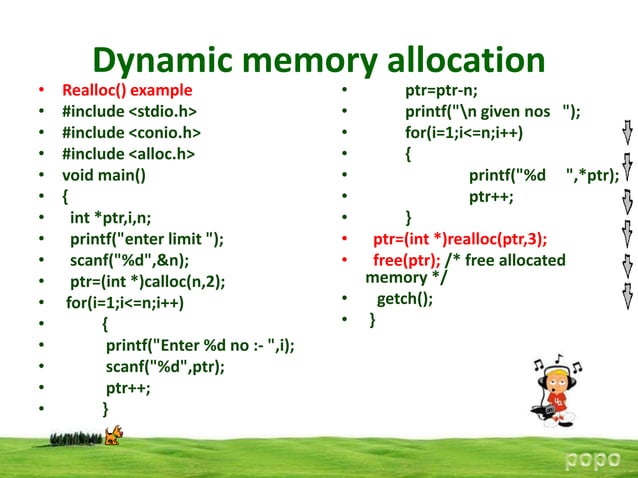 4 dynamic memory allocation | PPSX | Data Storage and Warehousing | Computing