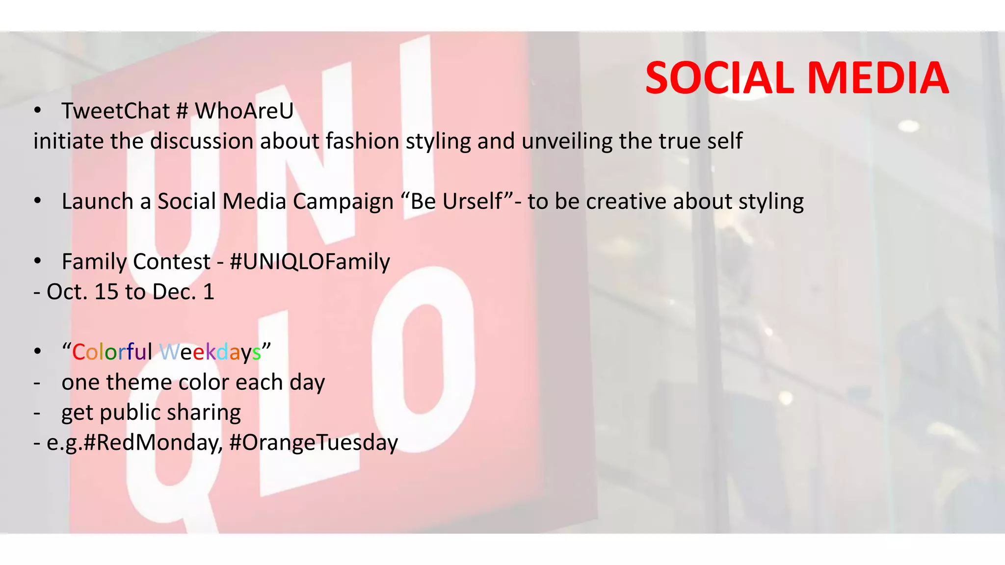 UNIQLO strategic communication plan | PPTX