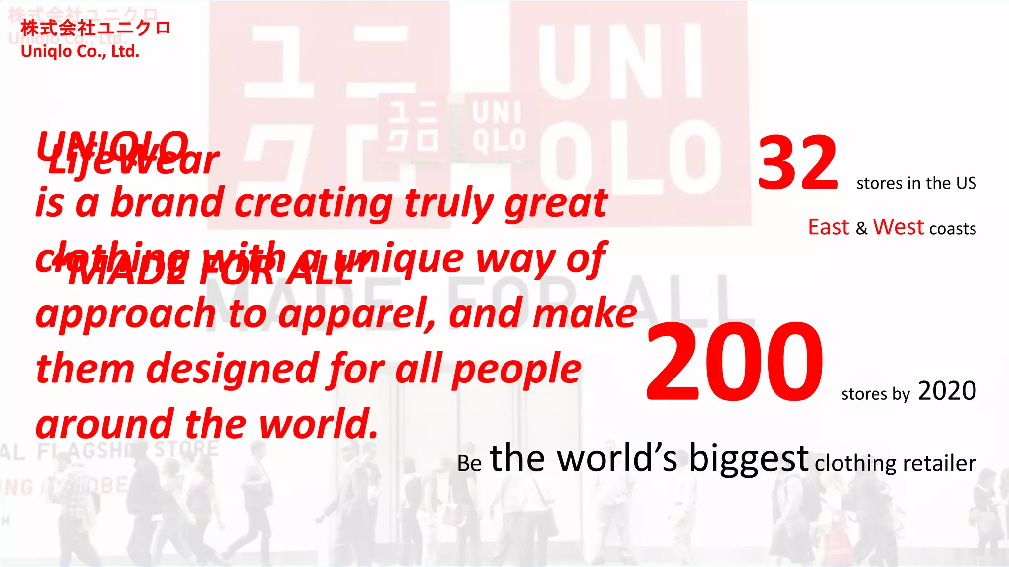 UNIQLO strategic communication plan | PPTX | Apparel Industry | Industries