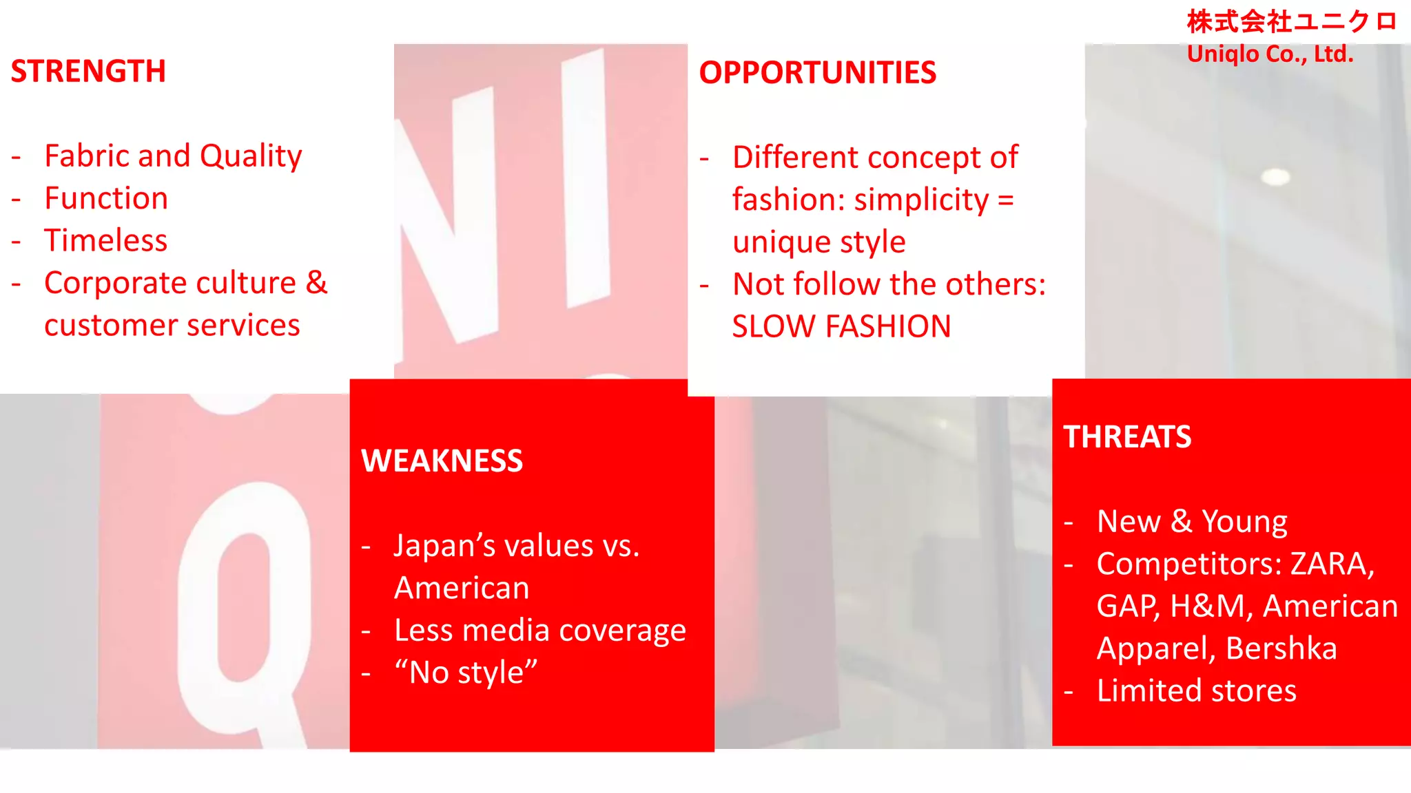 UNIQLO strategic communication plan | PPTX
