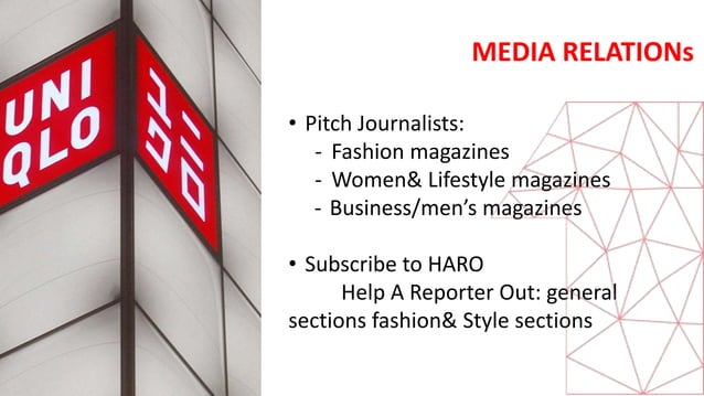 UNIQLO strategic communication plan | PPTX | Apparel Industry | Industries