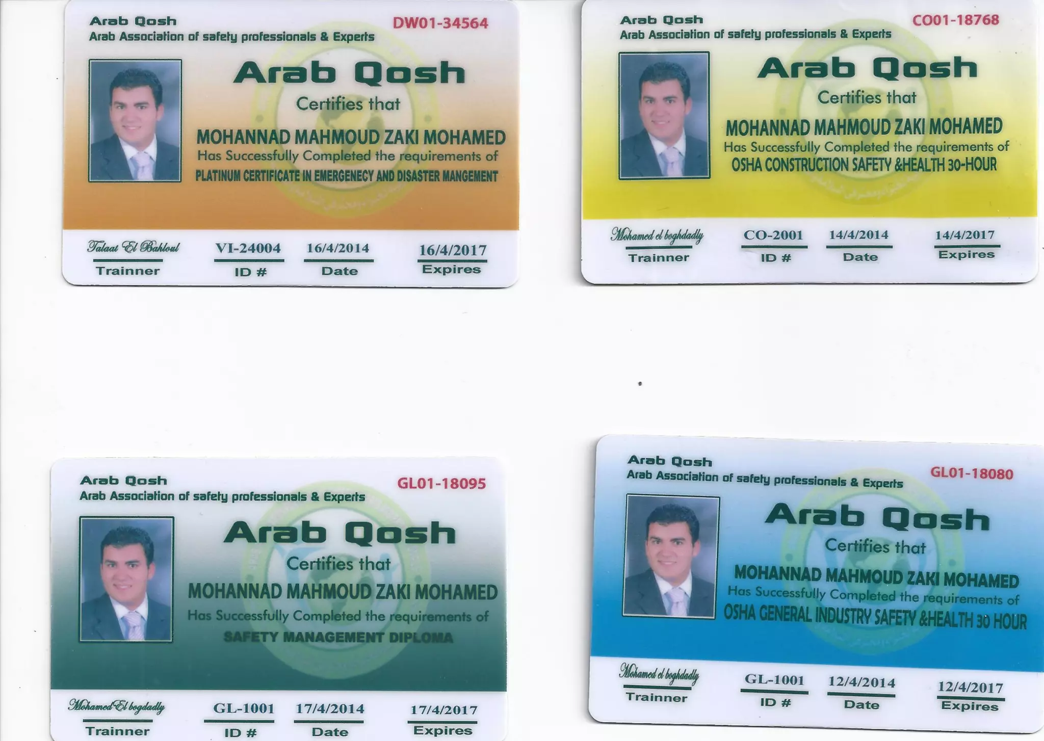 OSHA Certificates & ID | PDF