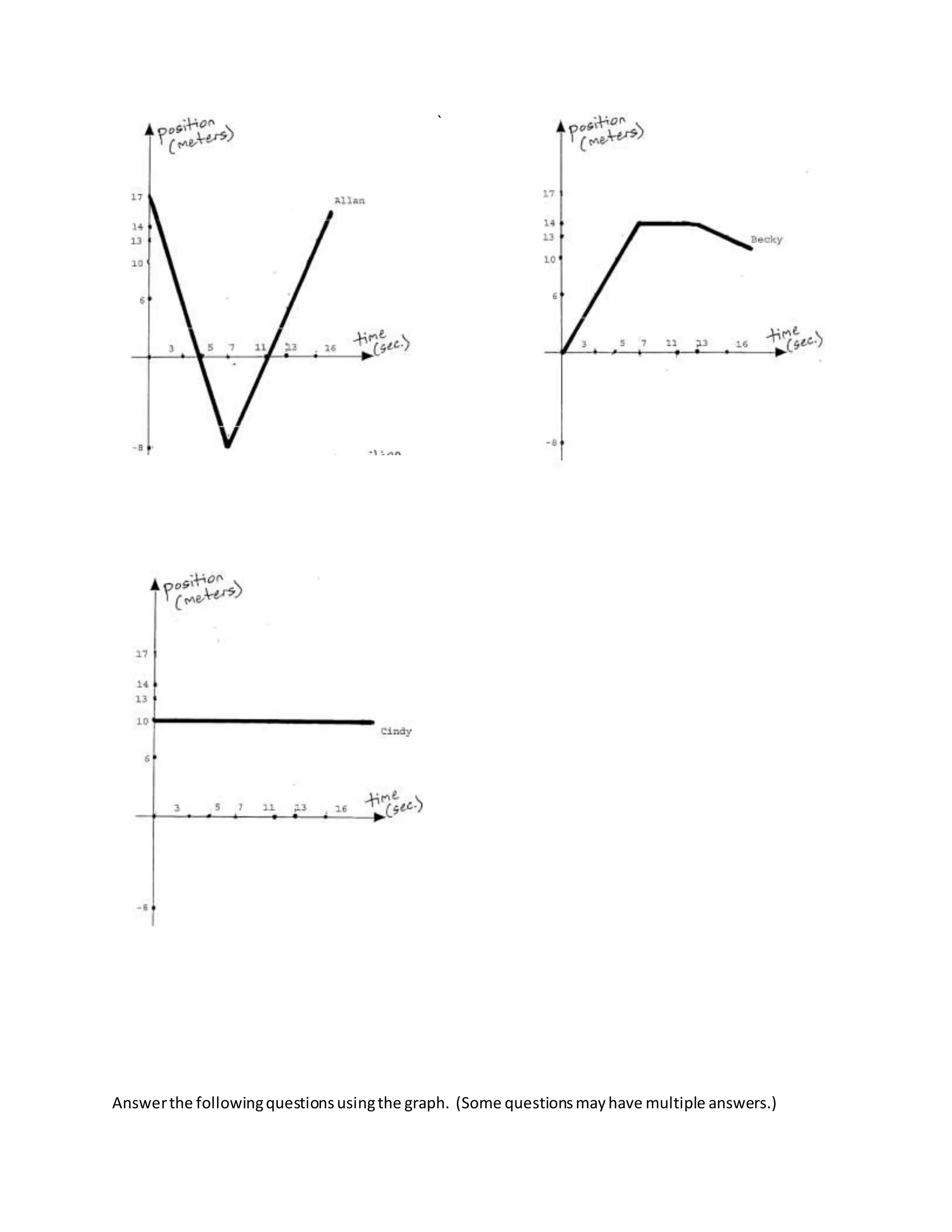 Graphing Motion | PDF