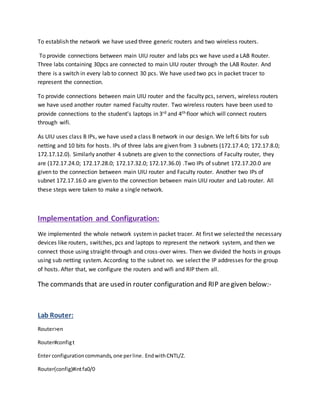 UIU Network System(Cn project) | PDF