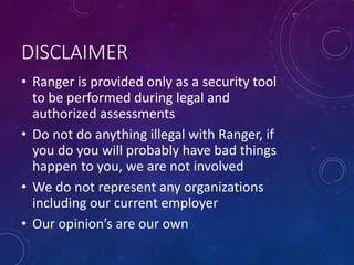 Ranger BSides-FINAL | PPT