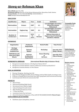 Ateeq (CV) | PDF