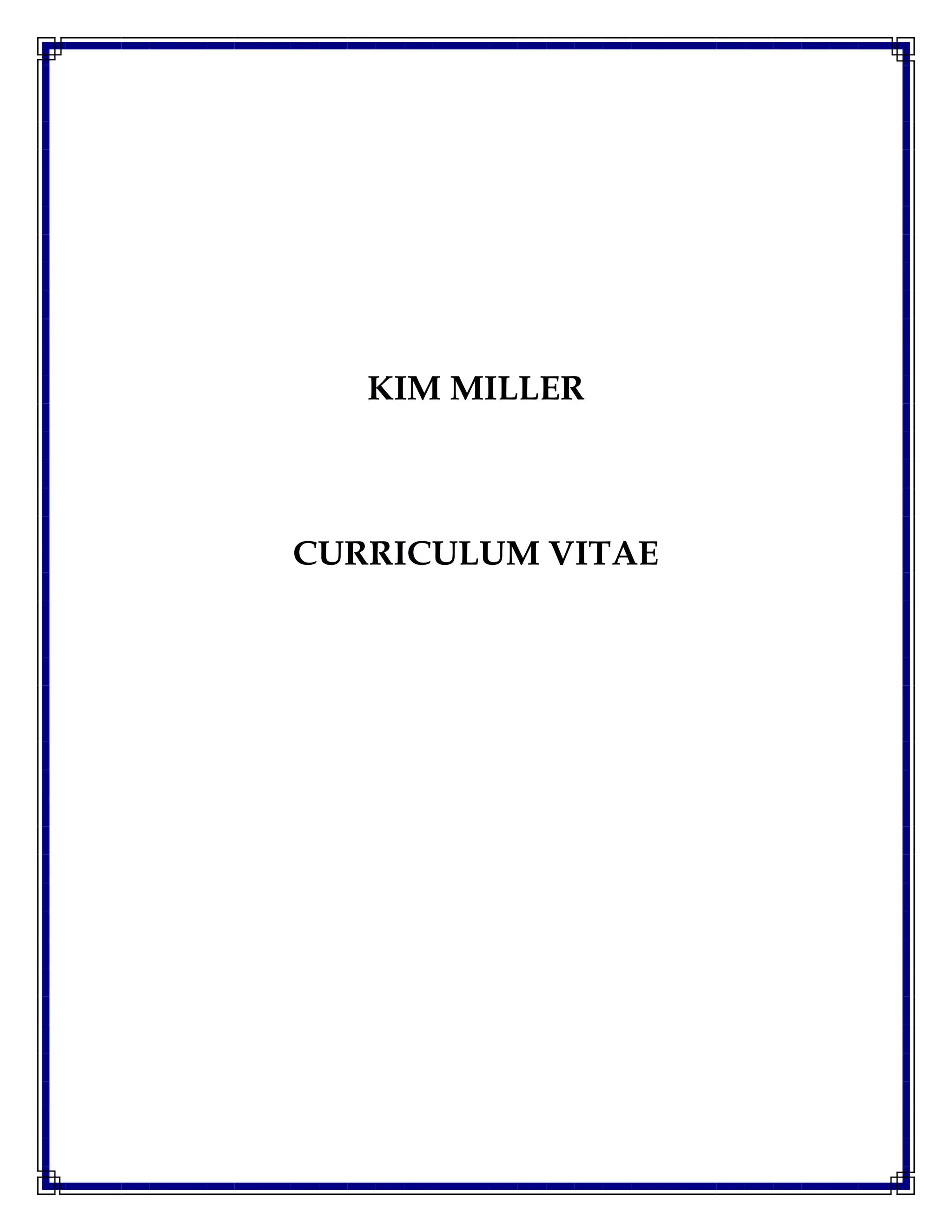 Kim Miller CV | PDF