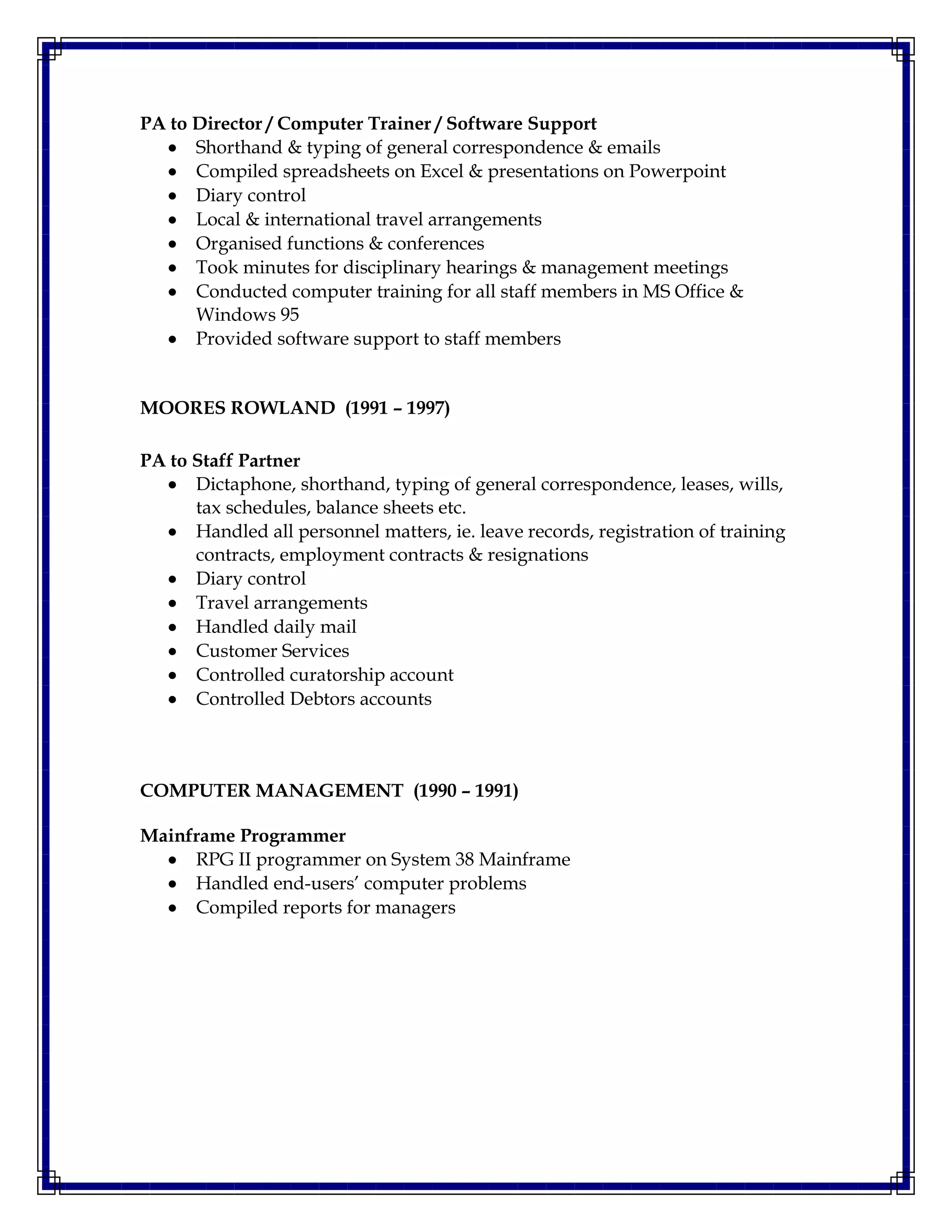 Kim Miller CV | PDF