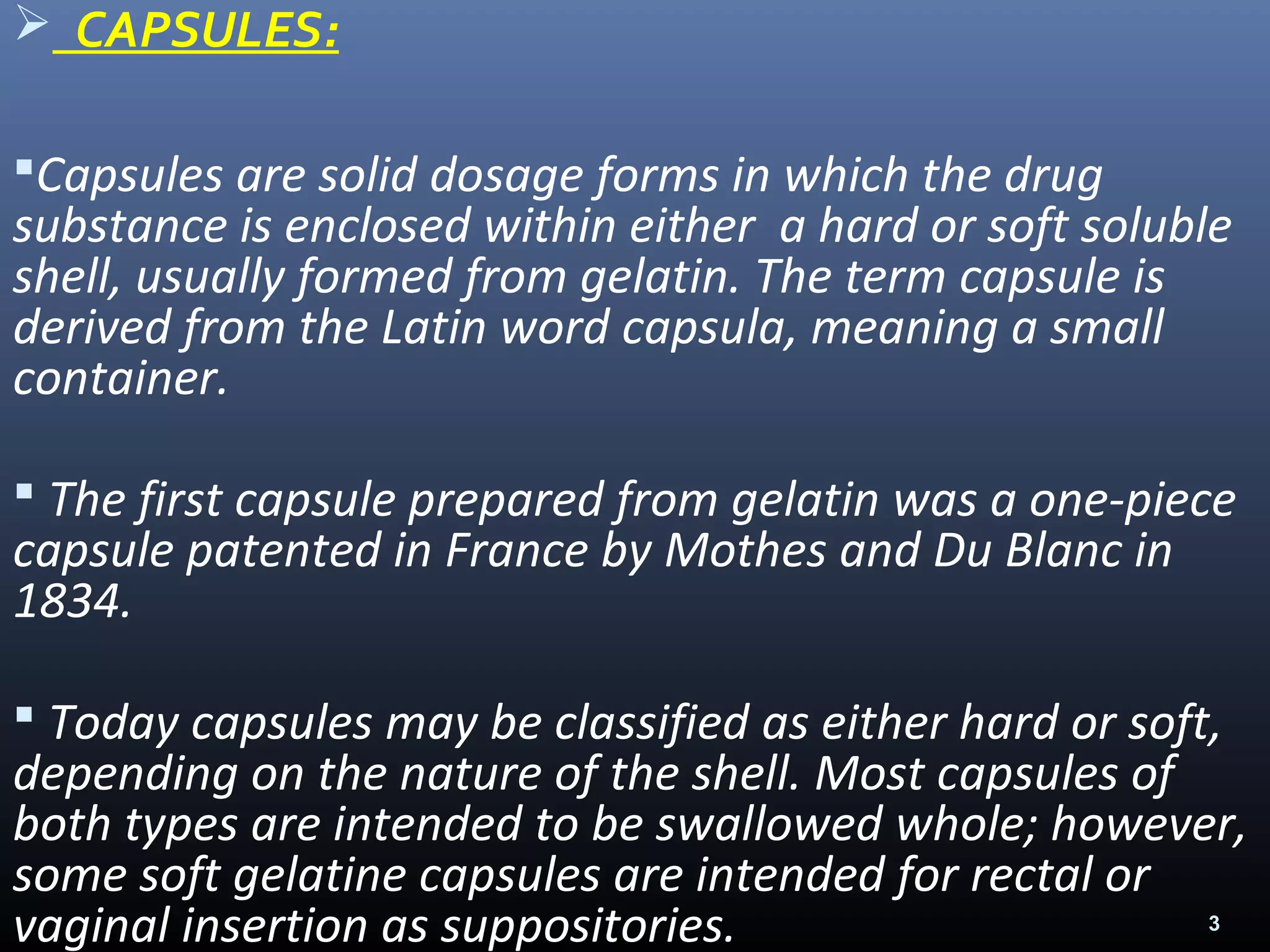Hard gelatin capsules ppt B | PPT