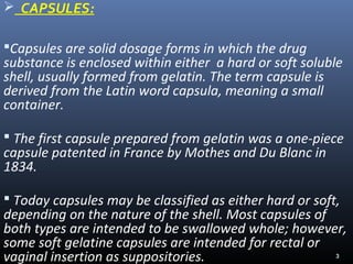 Hard gelatin capsules ppt B | PPT