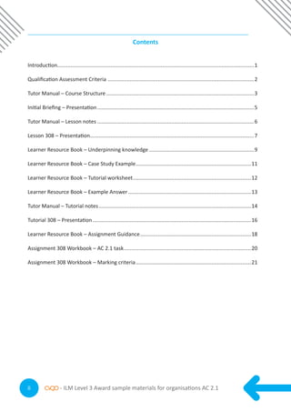 ILM Level 3 LM sample material for organisations AC 2.1 Final | PDF