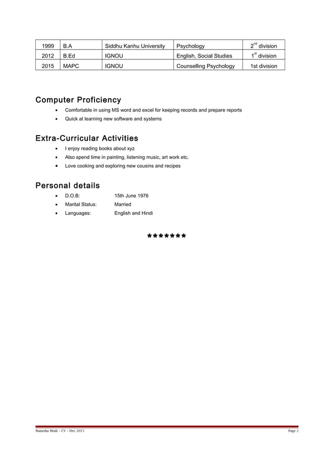 Manisha Modi_CV | PDF
