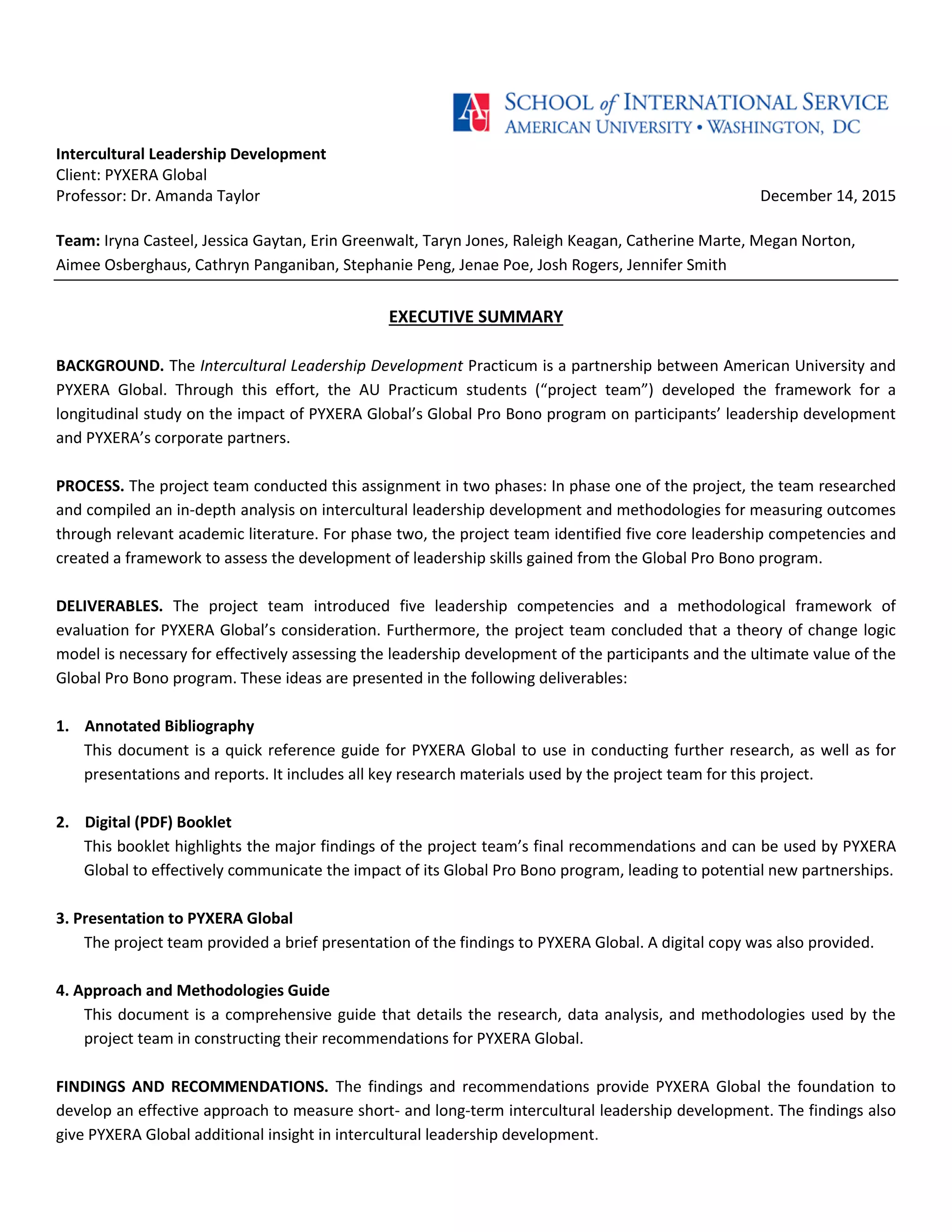 ExecutiveSummary-PYXERAGlobal | PDF | Education