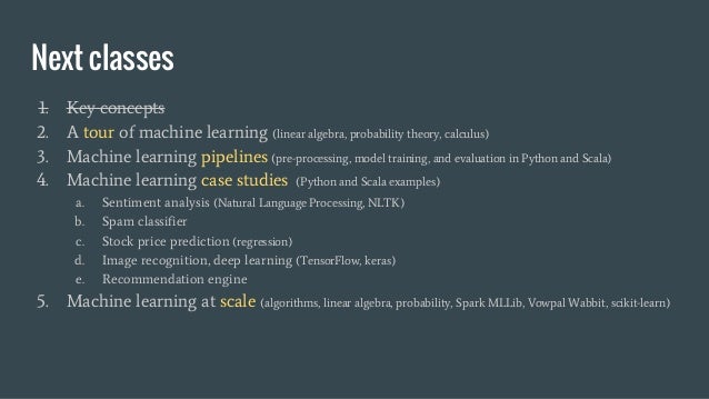 Machine learning- key concepts Machine learning- key concepts