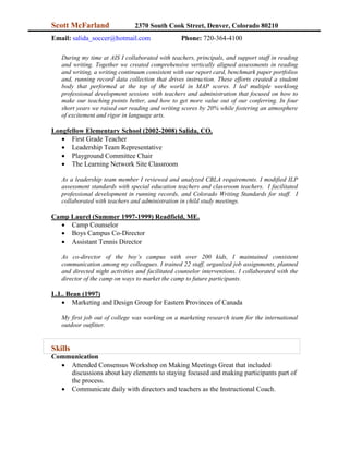 Scott McFarland Resume | PDF