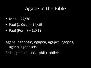 Agape Presentation | PPTX