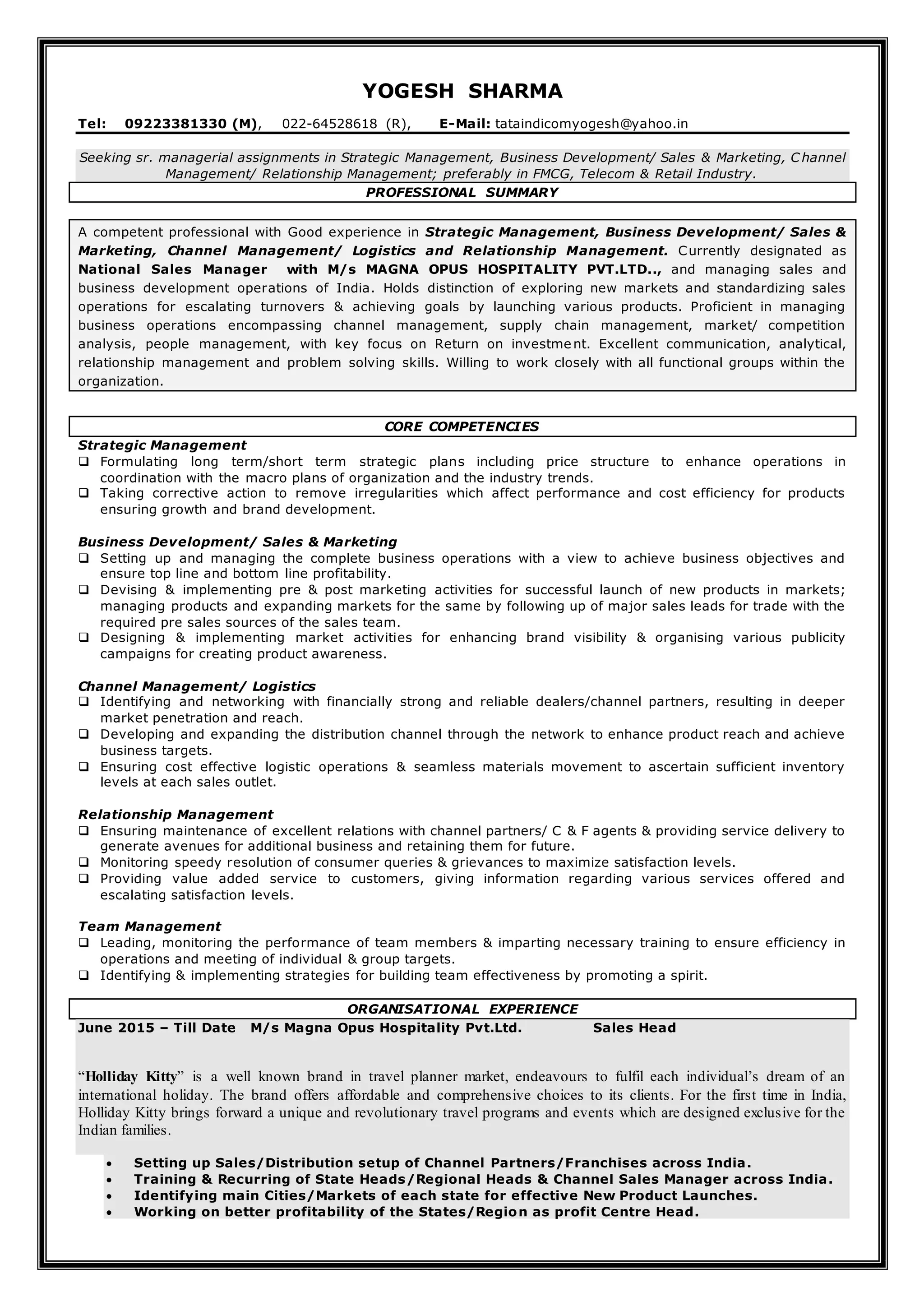 RESUME YOGESH SHARMA | DOCX