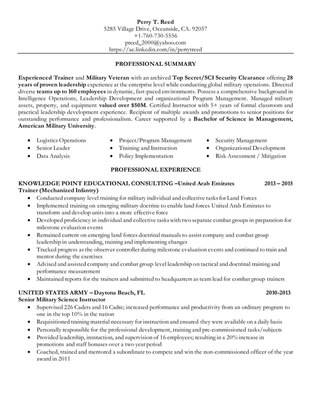 Perry T. Reed Resume | DOCX