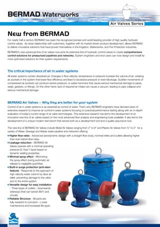ey Bermad Air Valves Brochure | PDF
