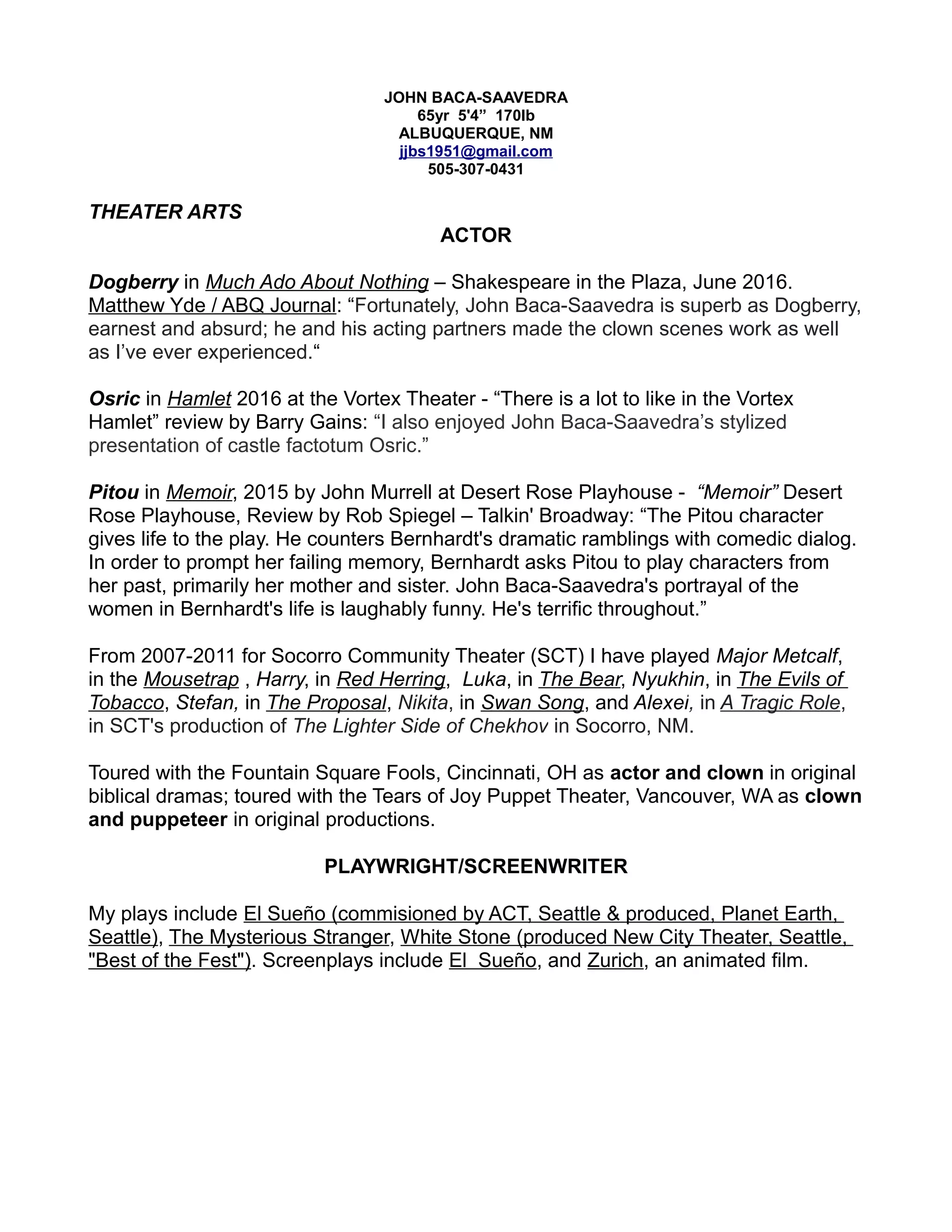 DRAMA RESUME 2016 | PDF | Comedy | Genres