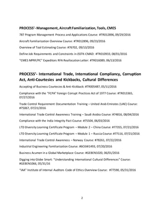 Boeing Learning History and Coursework 2016 | DOCX