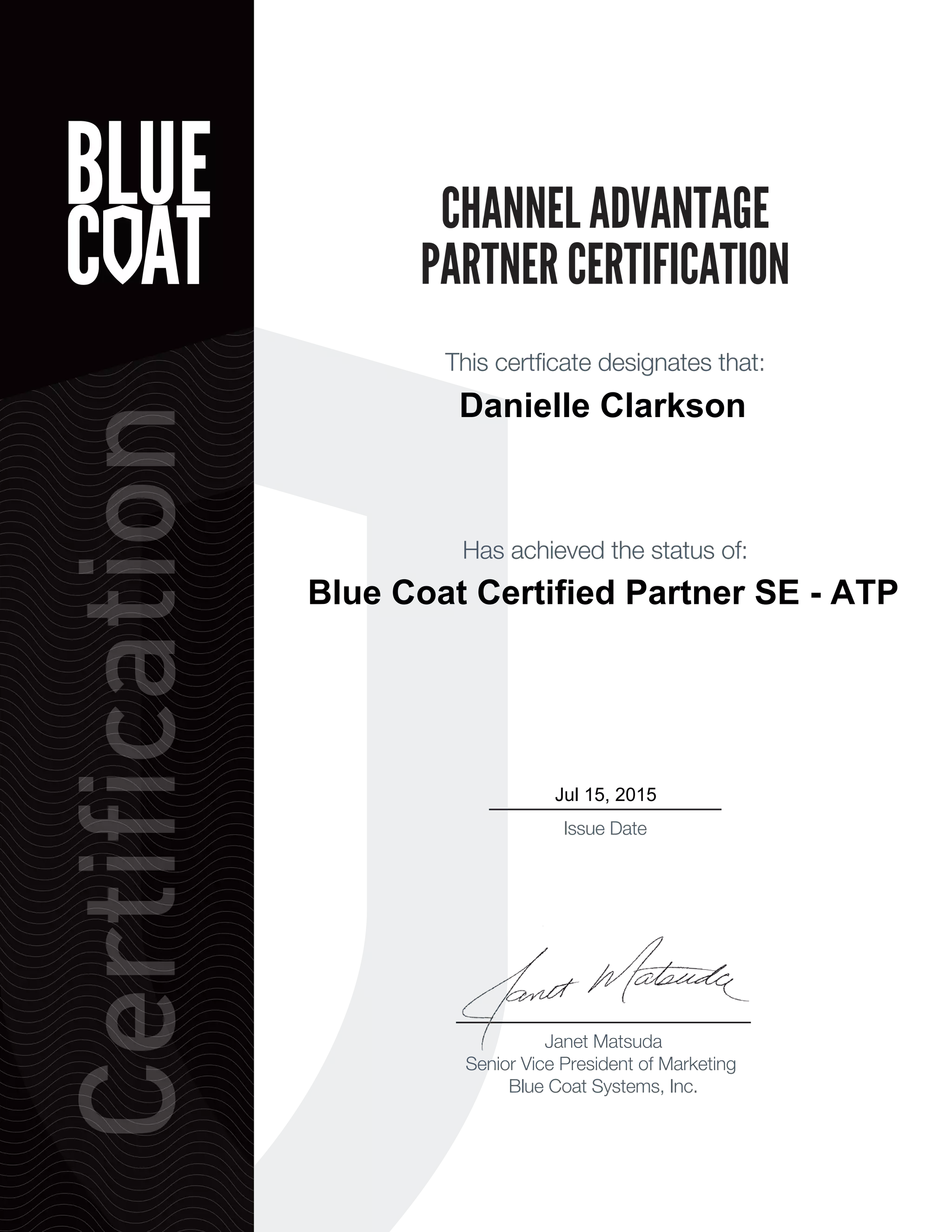 BlueCoat Certified Partner SE-ATP | PDF