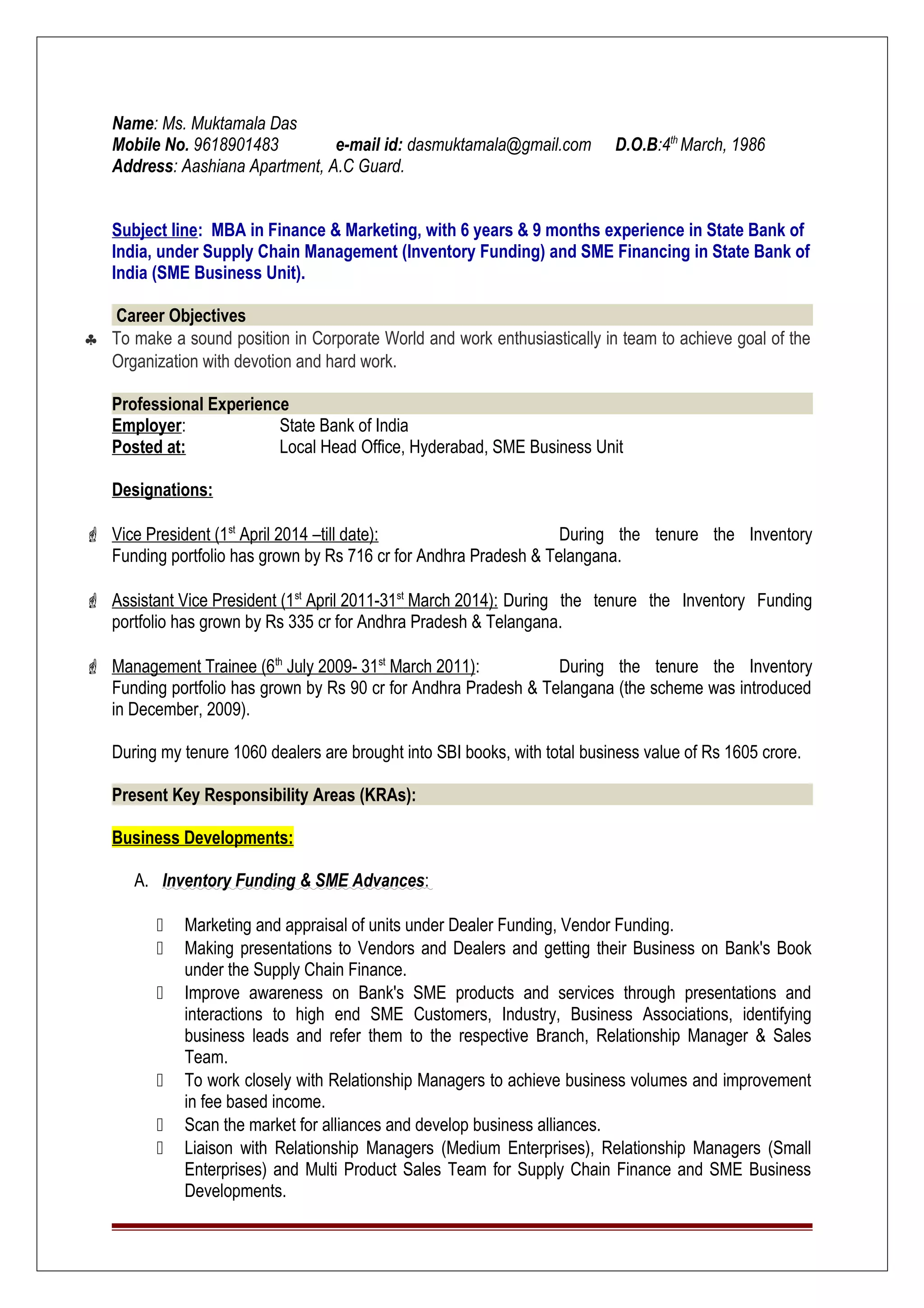 MUKTAMALA DAS RESUME 04.04.2016