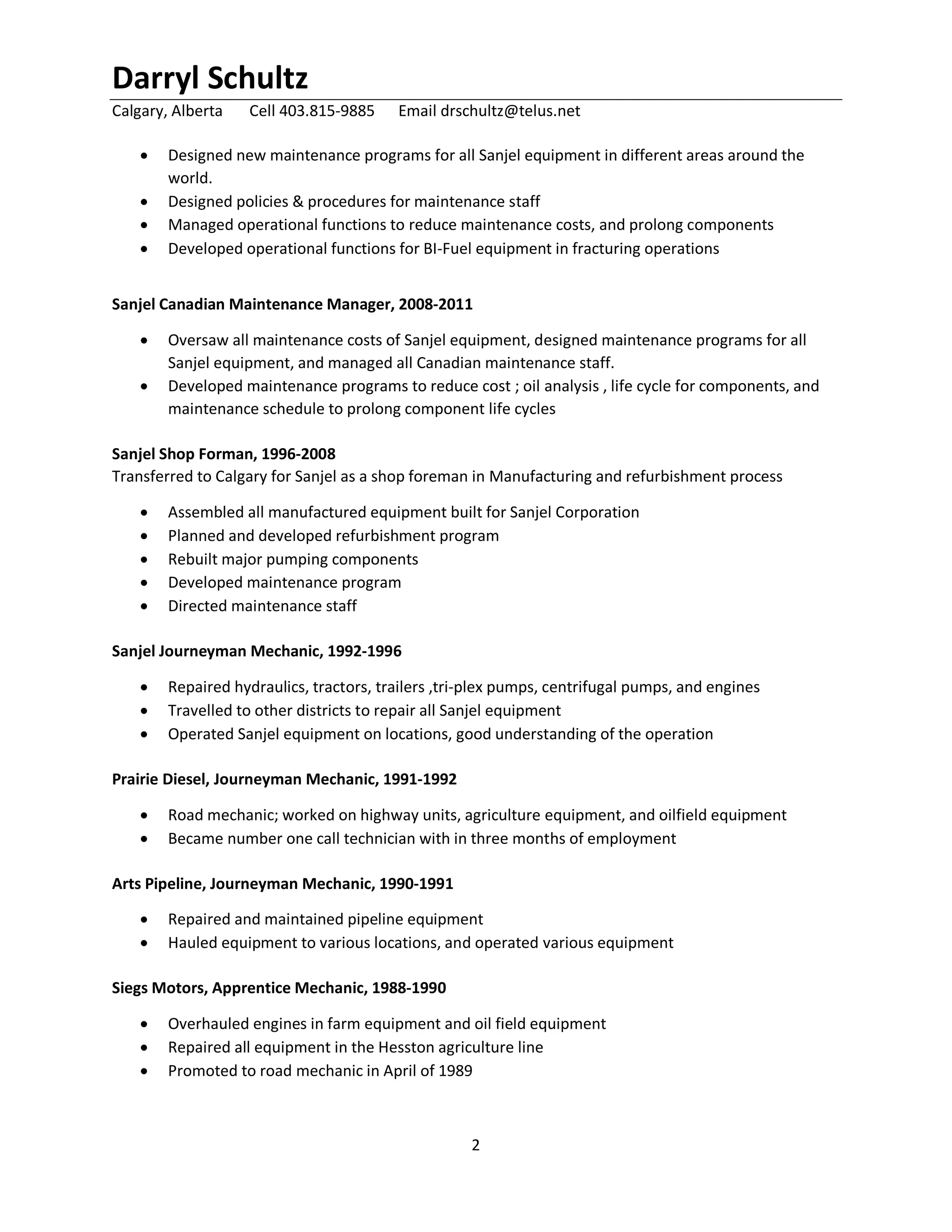 Darryl Schultz_Resume | PDF