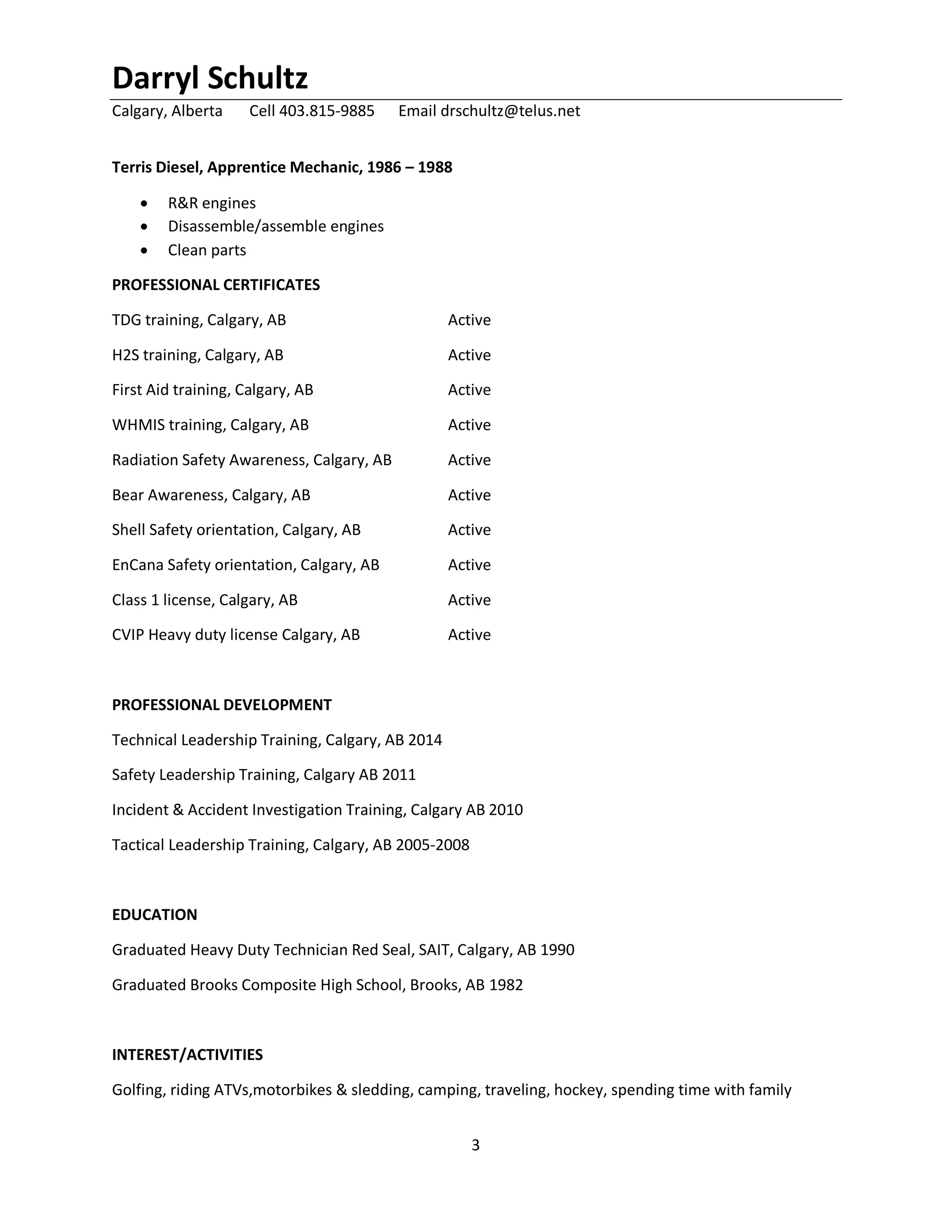 Darryl Schultz_Resume | PDF