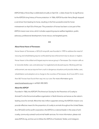 ASPCA_Horse Haven | PDF