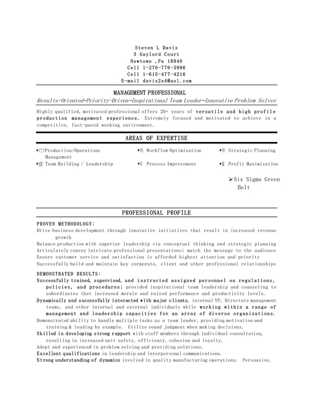 Steve Resume 2015 | DOCX