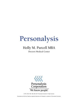 Holly (Purcell) Birkey Personalysis Report | PDF