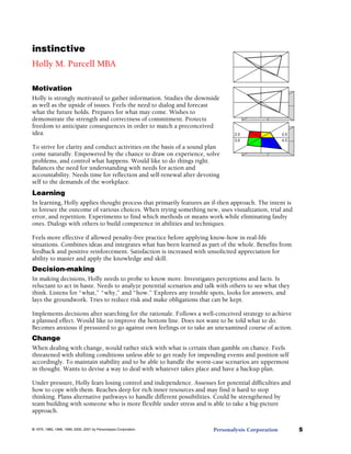 Holly (Purcell) Birkey Personalysis Report | PDF