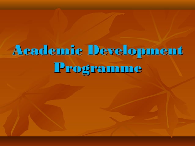 Academic Development Programme | PPT