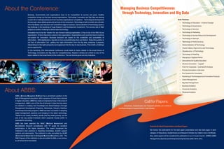 ABBS-International Conference-2015-Brochure | PPT