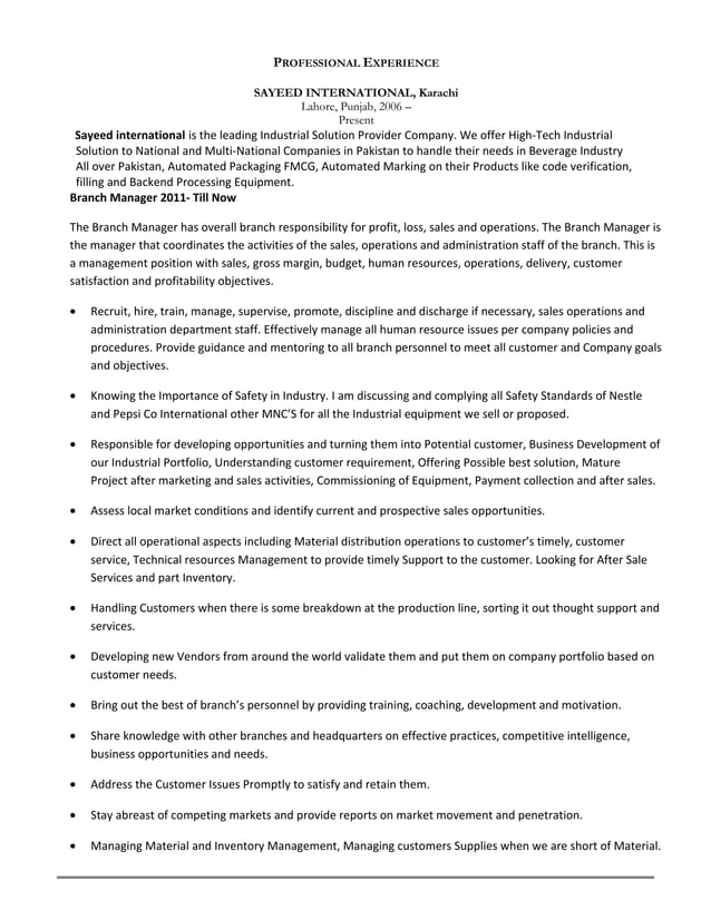 Resume Syed Abid Ali | PDF