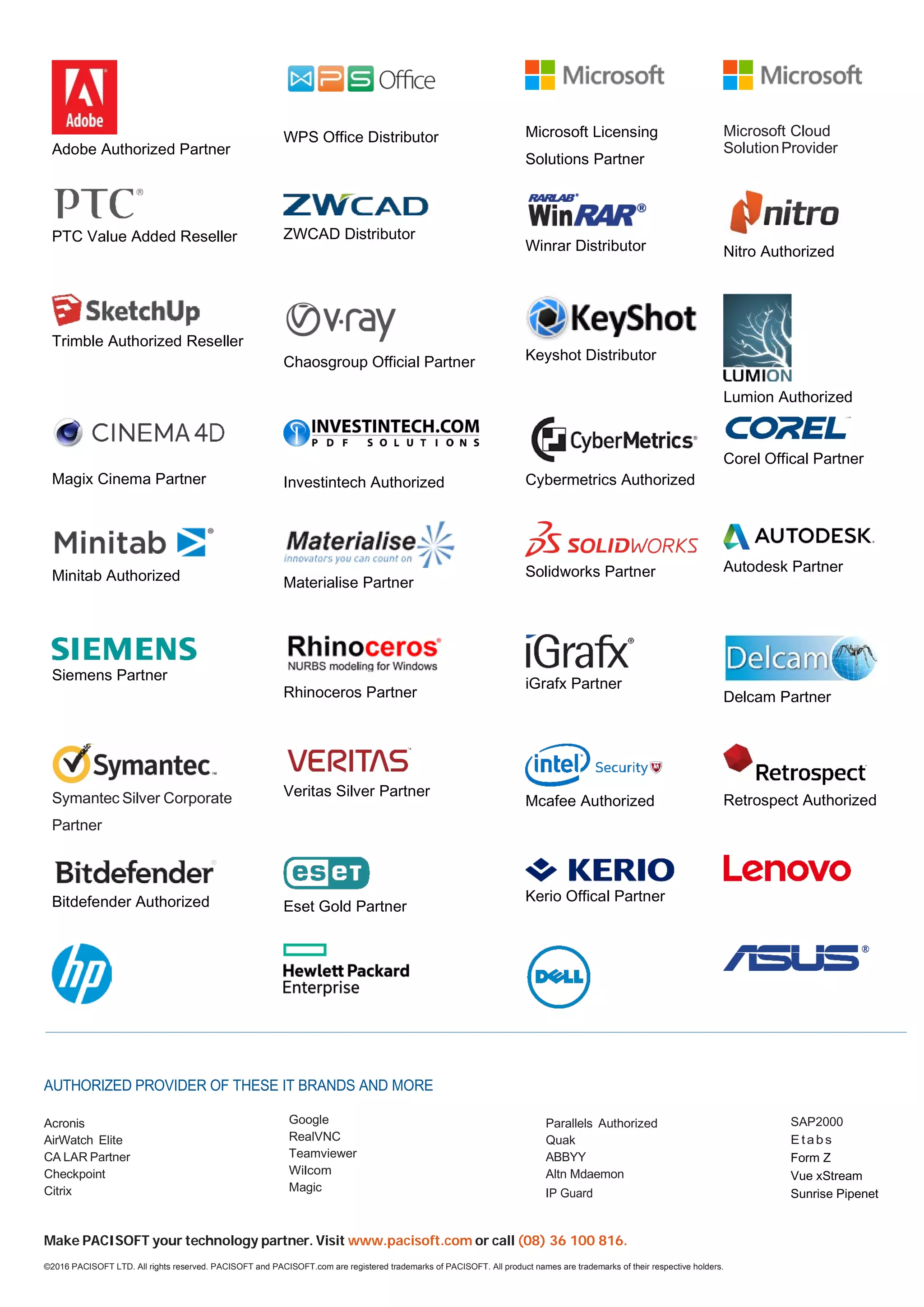 PACISOFT Software & Hardware Partner | PDF