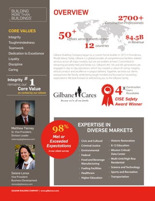 Meet Gilbane Northern California Brochure_FINALOCT2016 | PDF ...