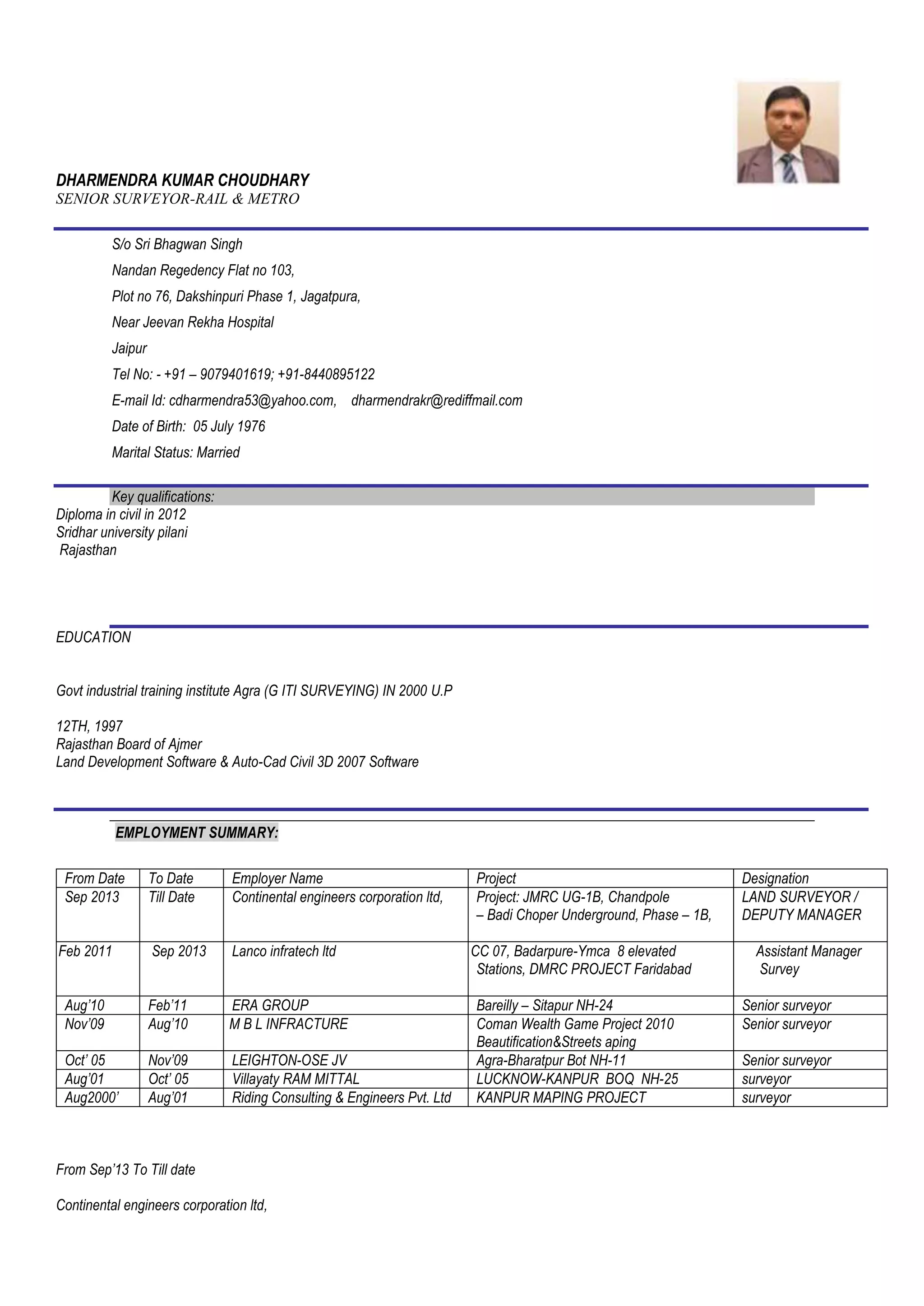 Resume dharmendra | PDF