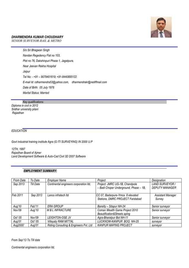 Resume dharmendra | PDF