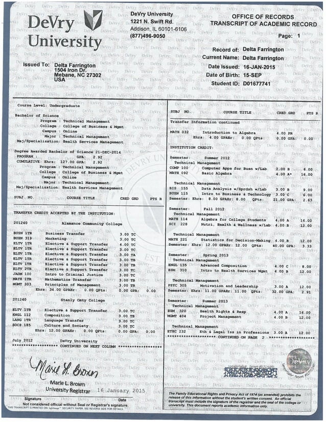 Delta F. Transcript | PDF