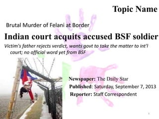 The Girl felani and her short life | PPT