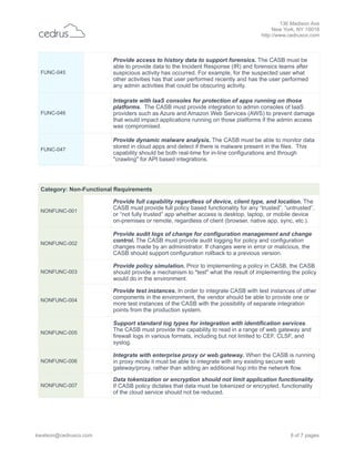 63 Requirements for CASB | PDF