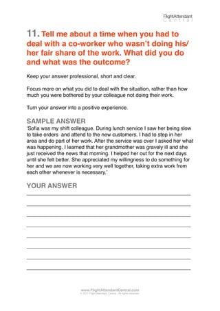 25 QUESTIONS AND ANSWERS FOR CABIN CREW FINAL INTERVIEW | PDF