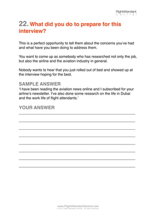 25 QUESTIONS AND ANSWERS FOR CABIN CREW FINAL INTERVIEW | PDF