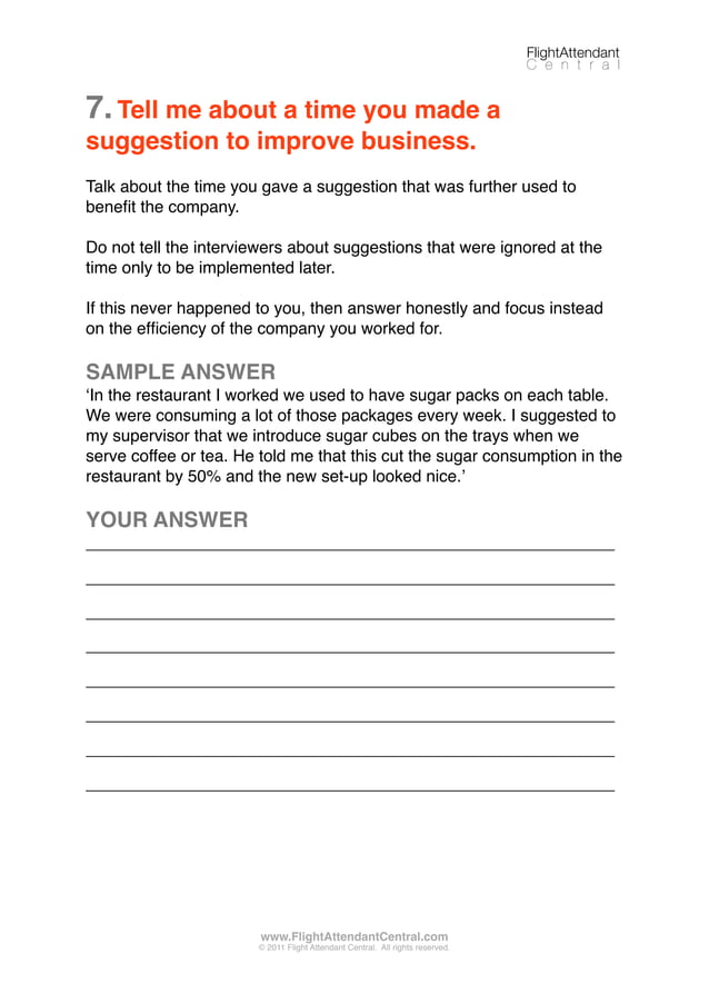 25 QUESTIONS AND ANSWERS FOR CABIN CREW FINAL INTERVIEW | PDF