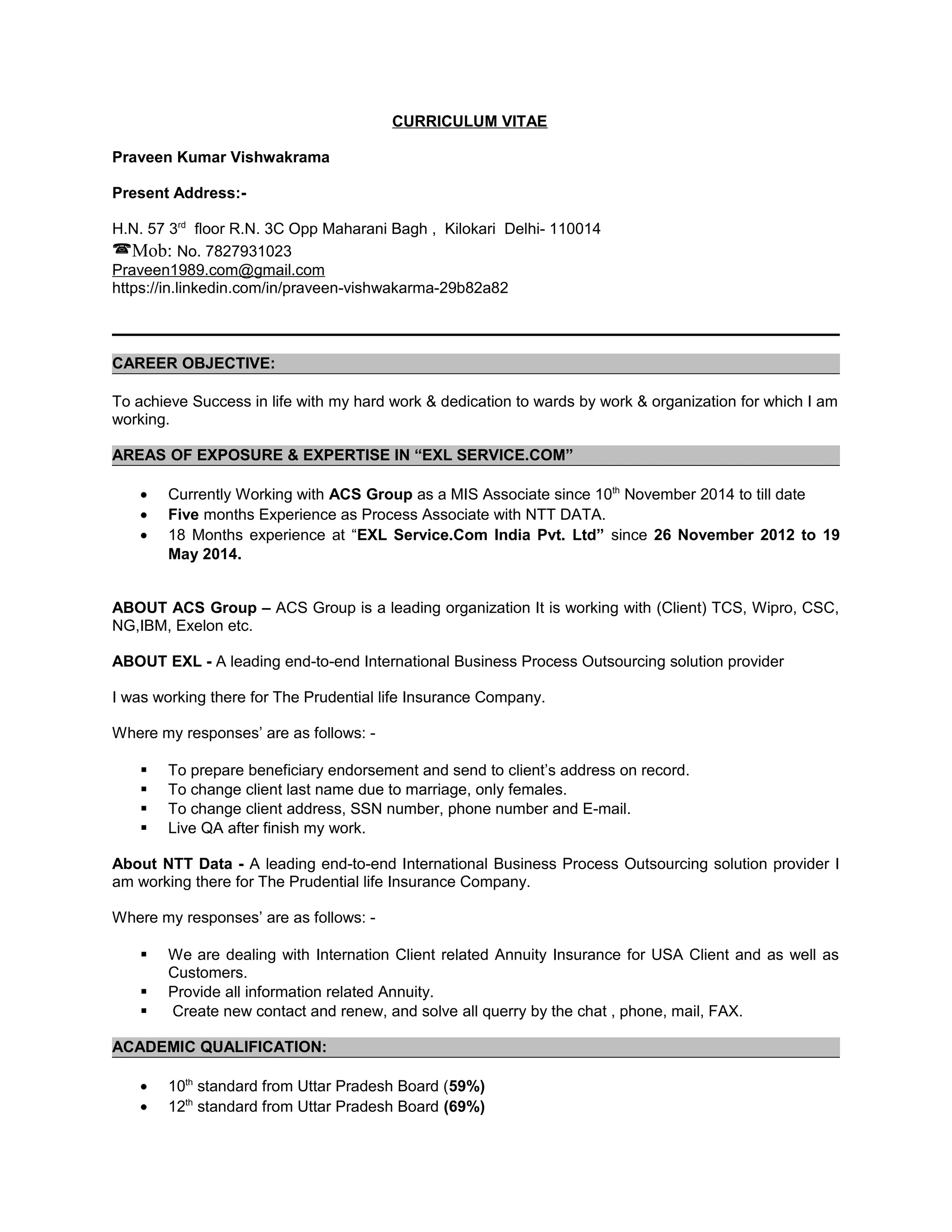 Praveen update resume | PDF