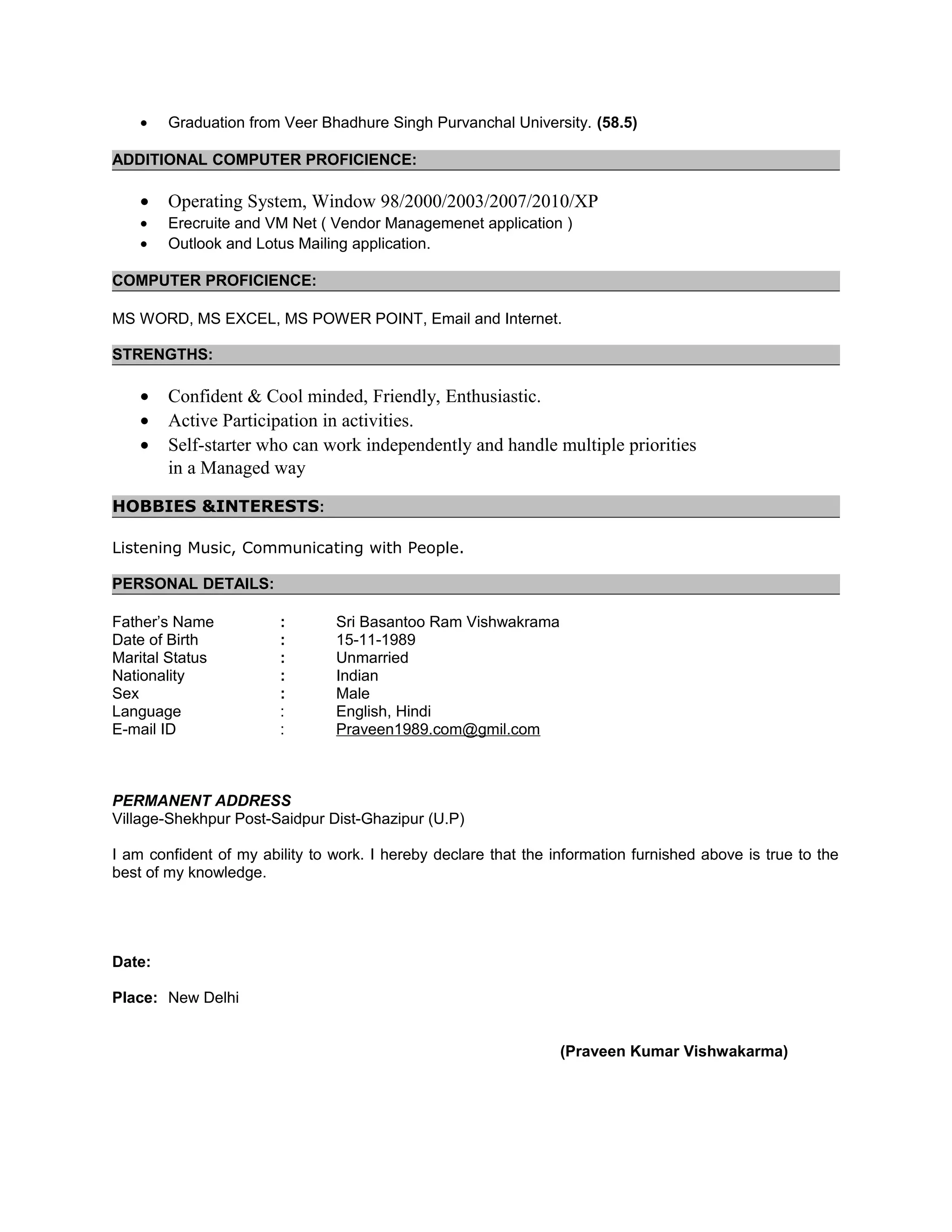 Praveen update resume | PDF