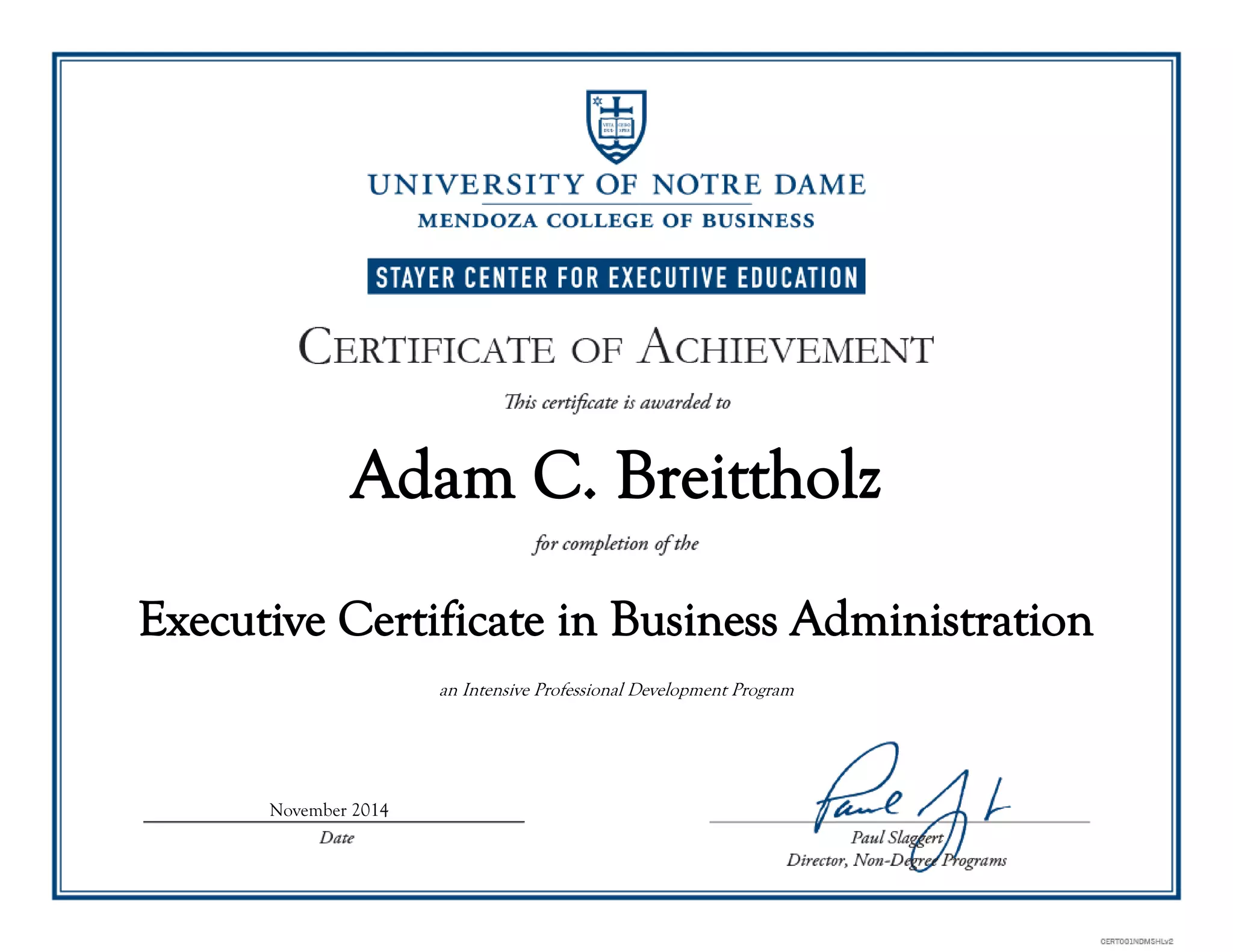 executive cert. nd | PDF