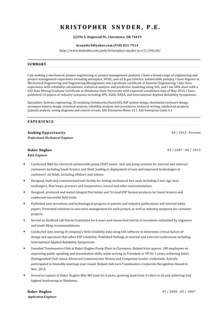 Kristopher Snyder resume | PDF